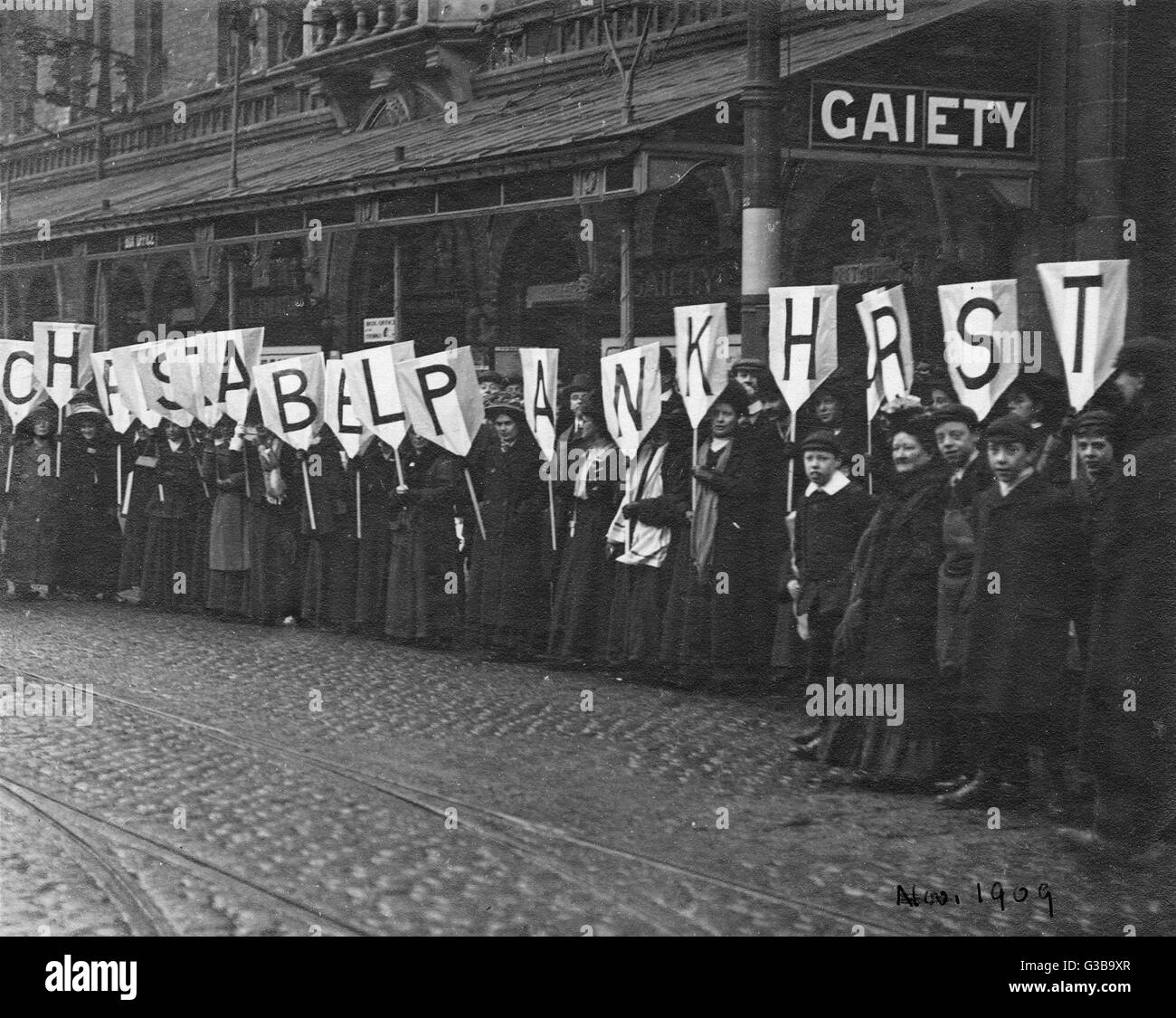 C PANKHURST IN BANNERS Stock Photo - Alamy