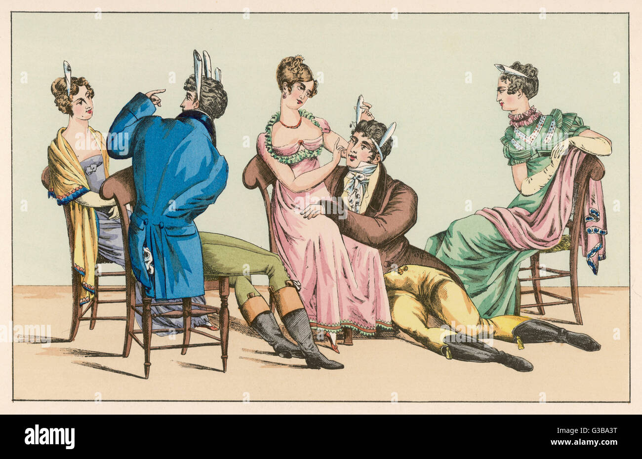 'Le Chevalier Gentil', a French parlour game involving repeated phrases ...