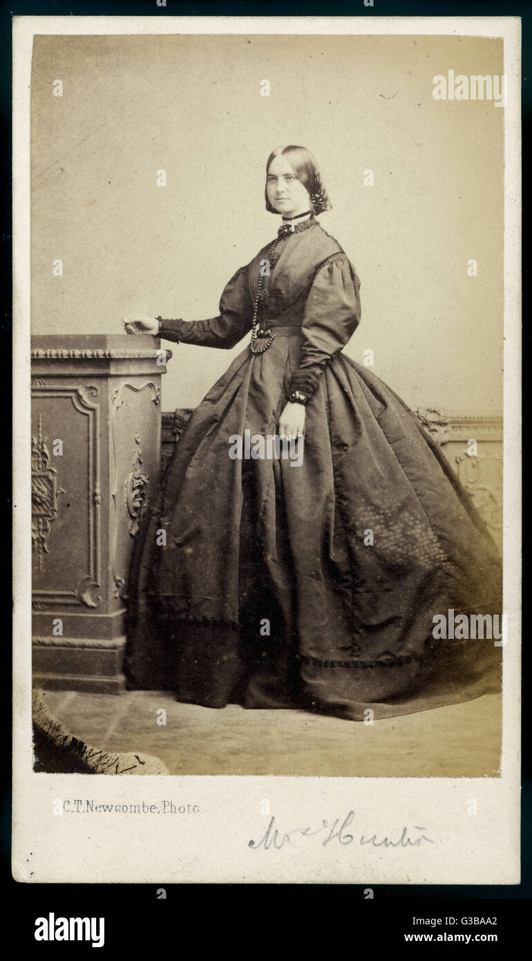 COSTUME MRS HUNTER 1860S Stock Photo - Alamy