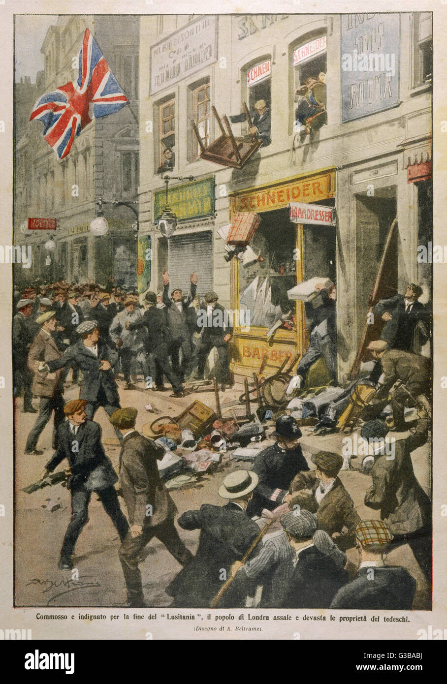 GERMAN STORES ATTACKED Stock Photo - Alamy