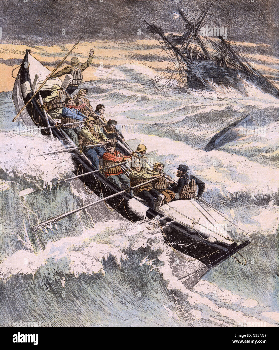 FRENCH LIFEBOAT AT WORK Stock Photo - Alamy