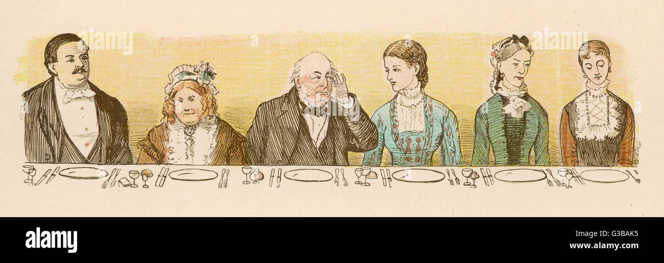 DINNER PARTY GUESTS 1878 Stock Photo - Alamy