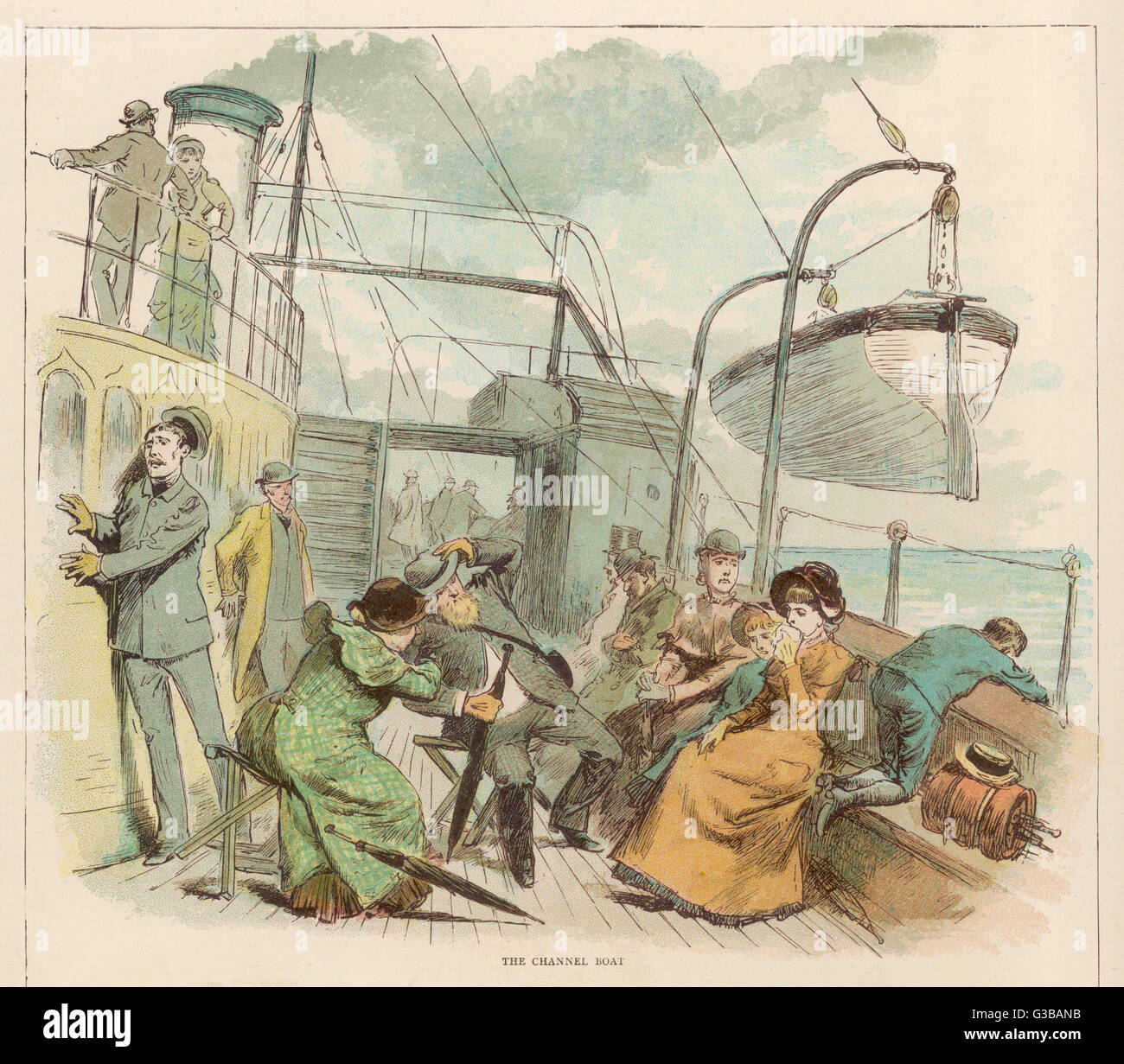 SEASICK PASSENGERS 1882 Stock Photo - Alamy
