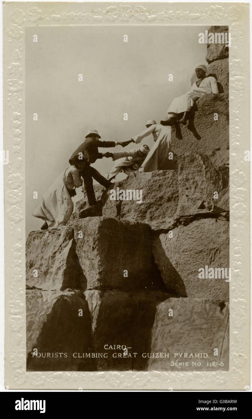 Climbing great pyramid egypt hi-res stock photography and images - Alamy