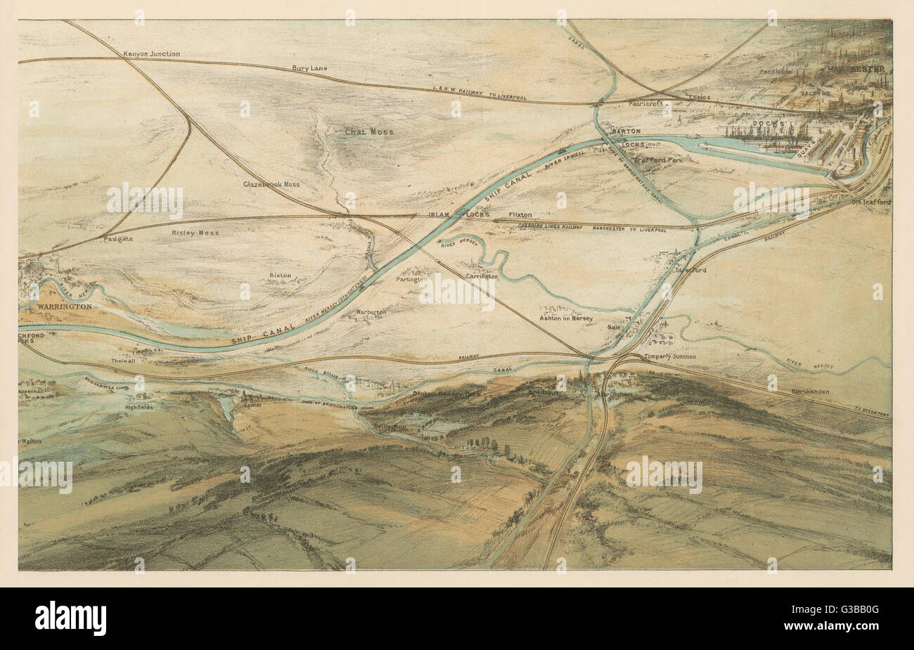 Manchester map hi-res stock photography and images - Alamy