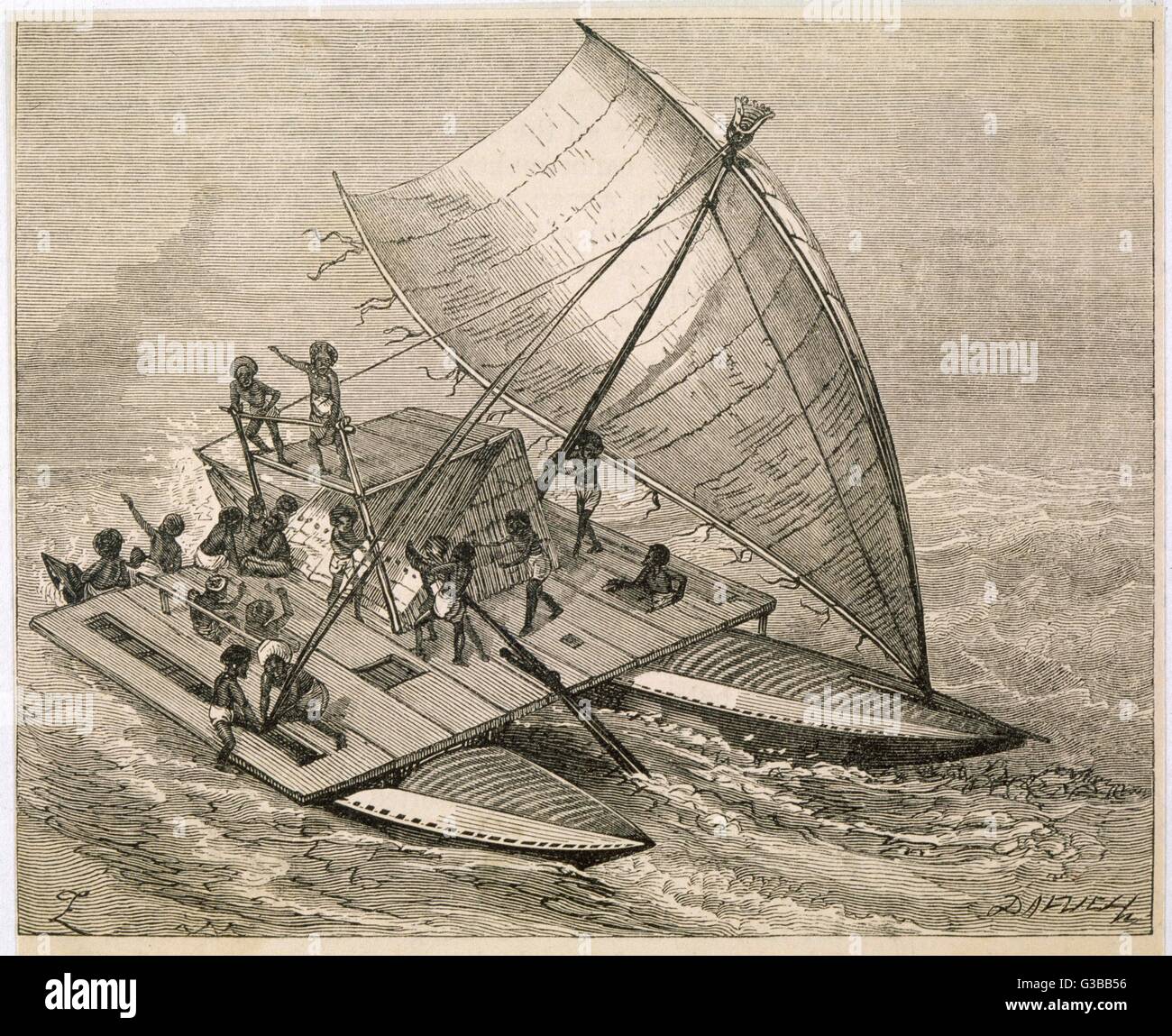 Catamaran of a type widely used, with local variations, throughout ...