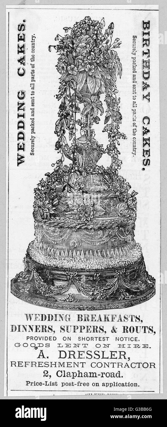 WEDDING CAKE / 1885 Stock Photo - Alamy