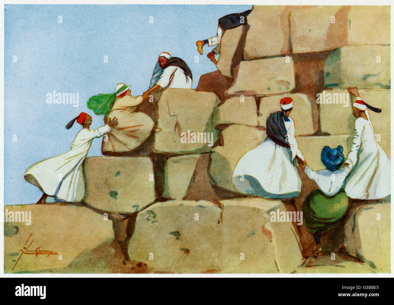 Climbing great pyramid egypt hi-res stock photography and images - Alamy