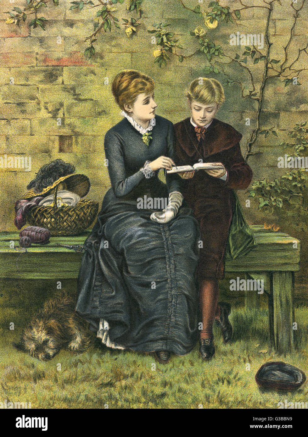 Helping with homework Stock Photo - Alamy