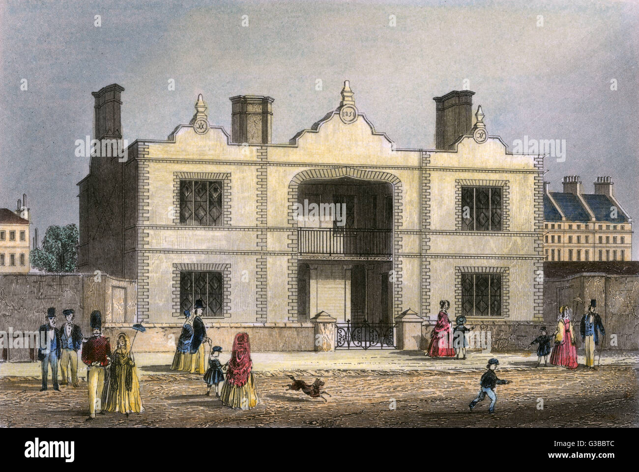 Prince Albert's model lodging house, erected in Hyde Park, London as ...