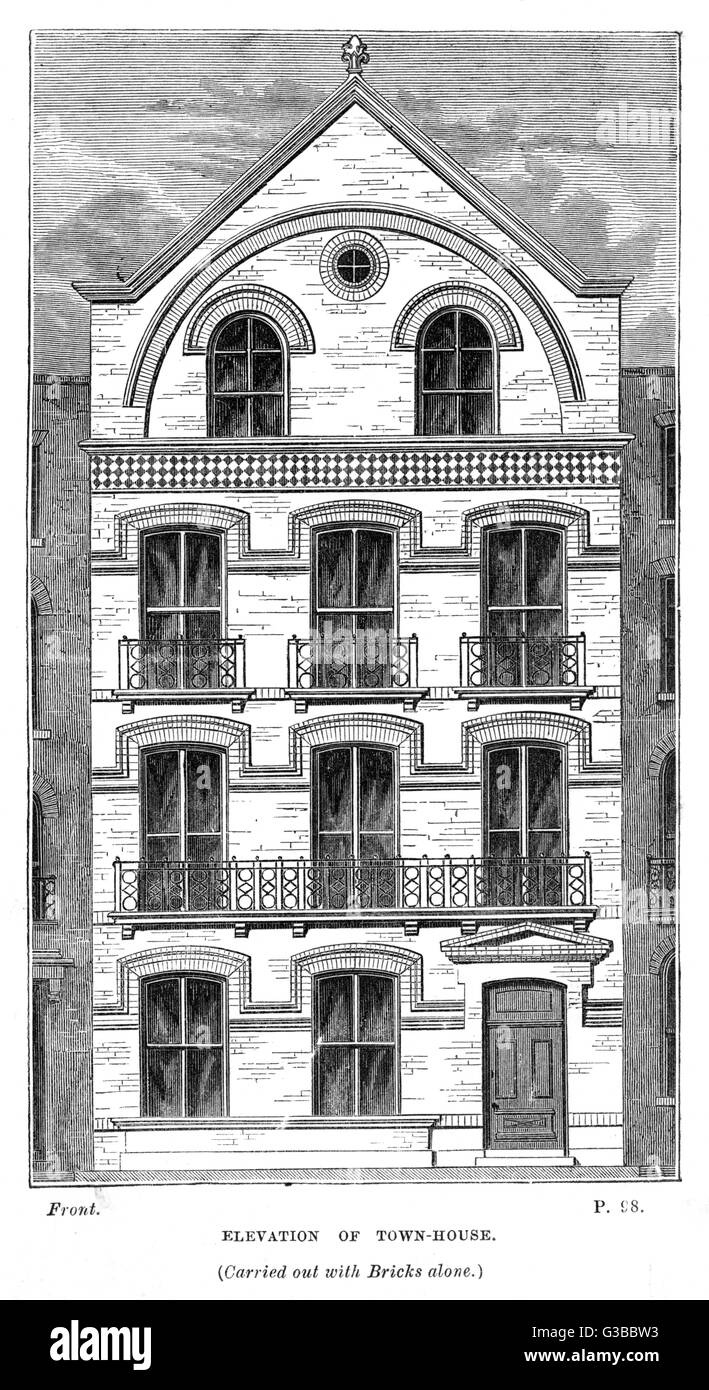 Victorian town house Black and White Stock Photos & Images - Alamy