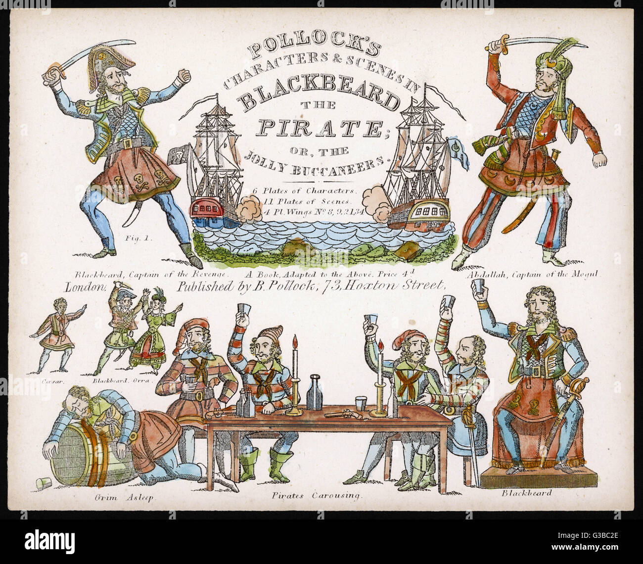 Blackbeard and Crew - Pirate Stock Photo - Alamy