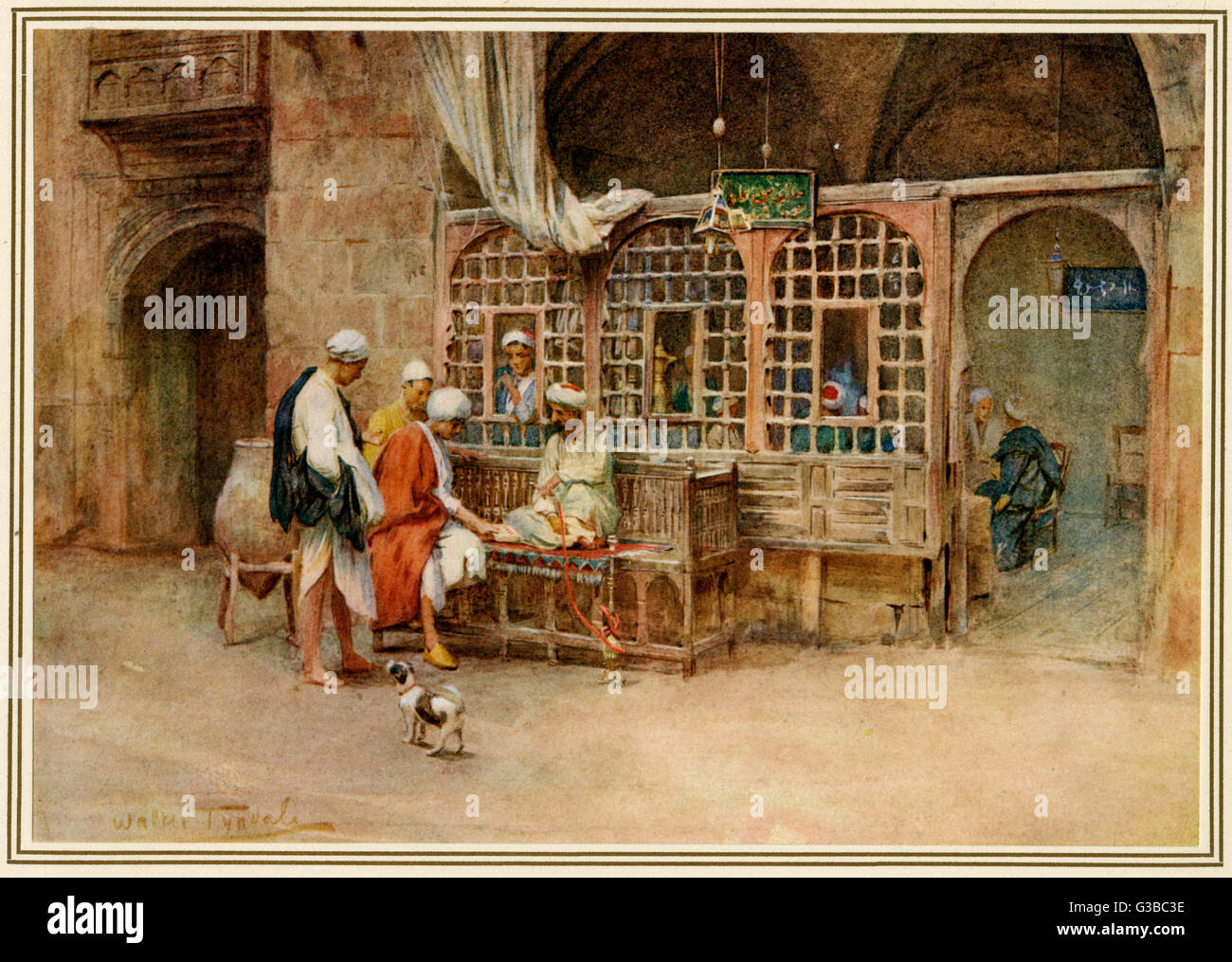 Cairo Cafe Scene 1912 Stock Photo - Alamy