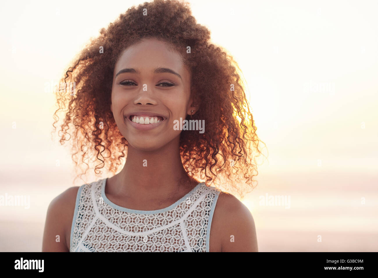 All smiles at the beach Stock Photo - Alamy