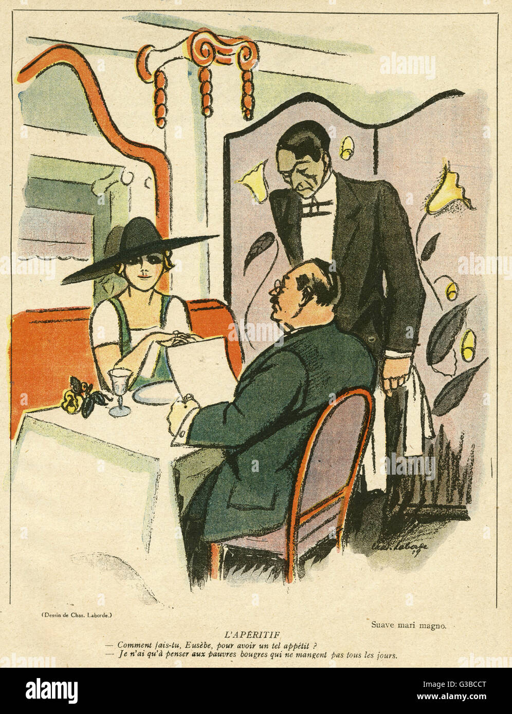 Cartoon, The aperitif Stock Photo - Alamy