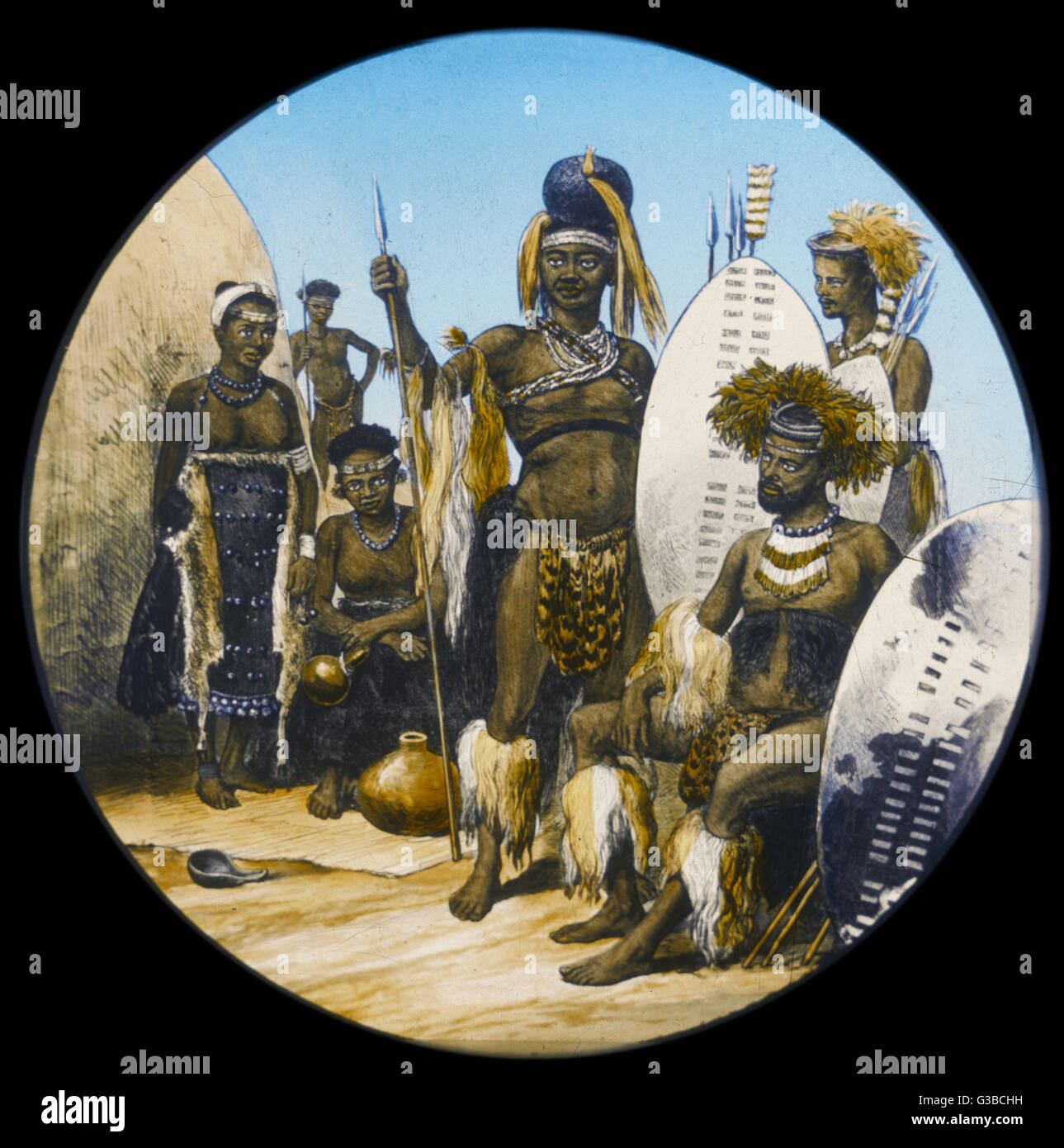 RACIAL/ZULUS & WIVES 19C Stock Photo - Alamy