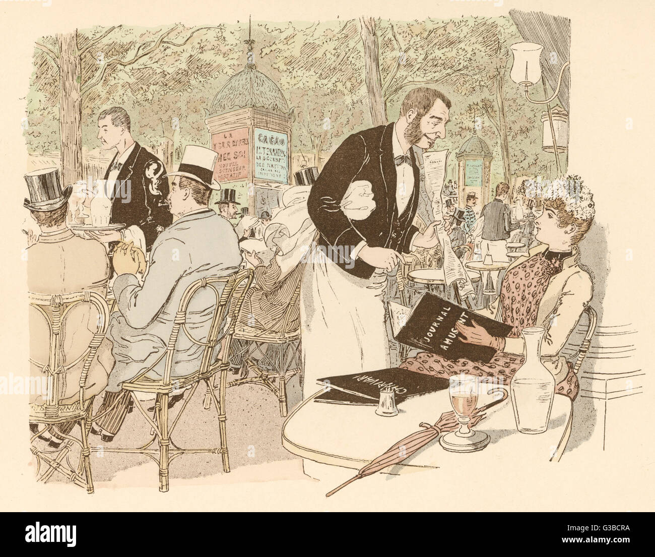 PARIS PAVEMENT CAFE 1890 Stock Photo - Alamy