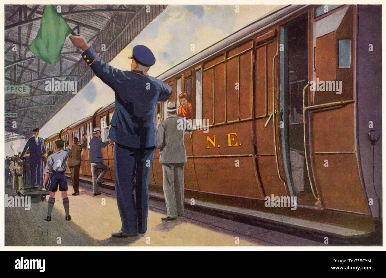 Train guard flag hi-res stock photography and images - Alamy