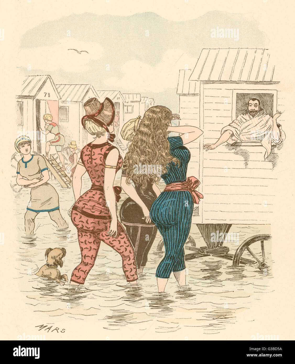 BATHING BEAUTIES 1880S Stock Photo - Alamy