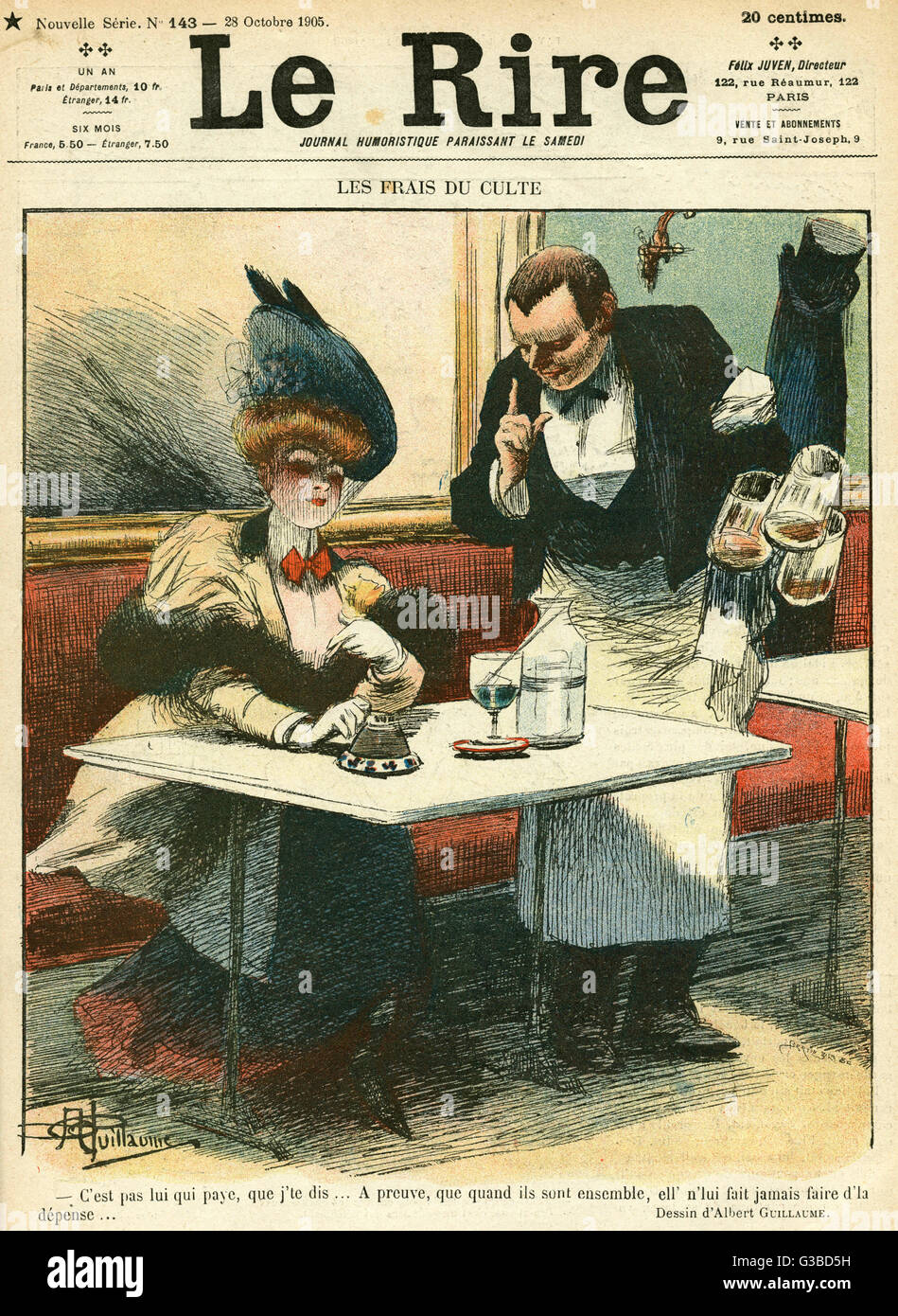 In a French Cafe 1905 Stock Photo - Alamy
