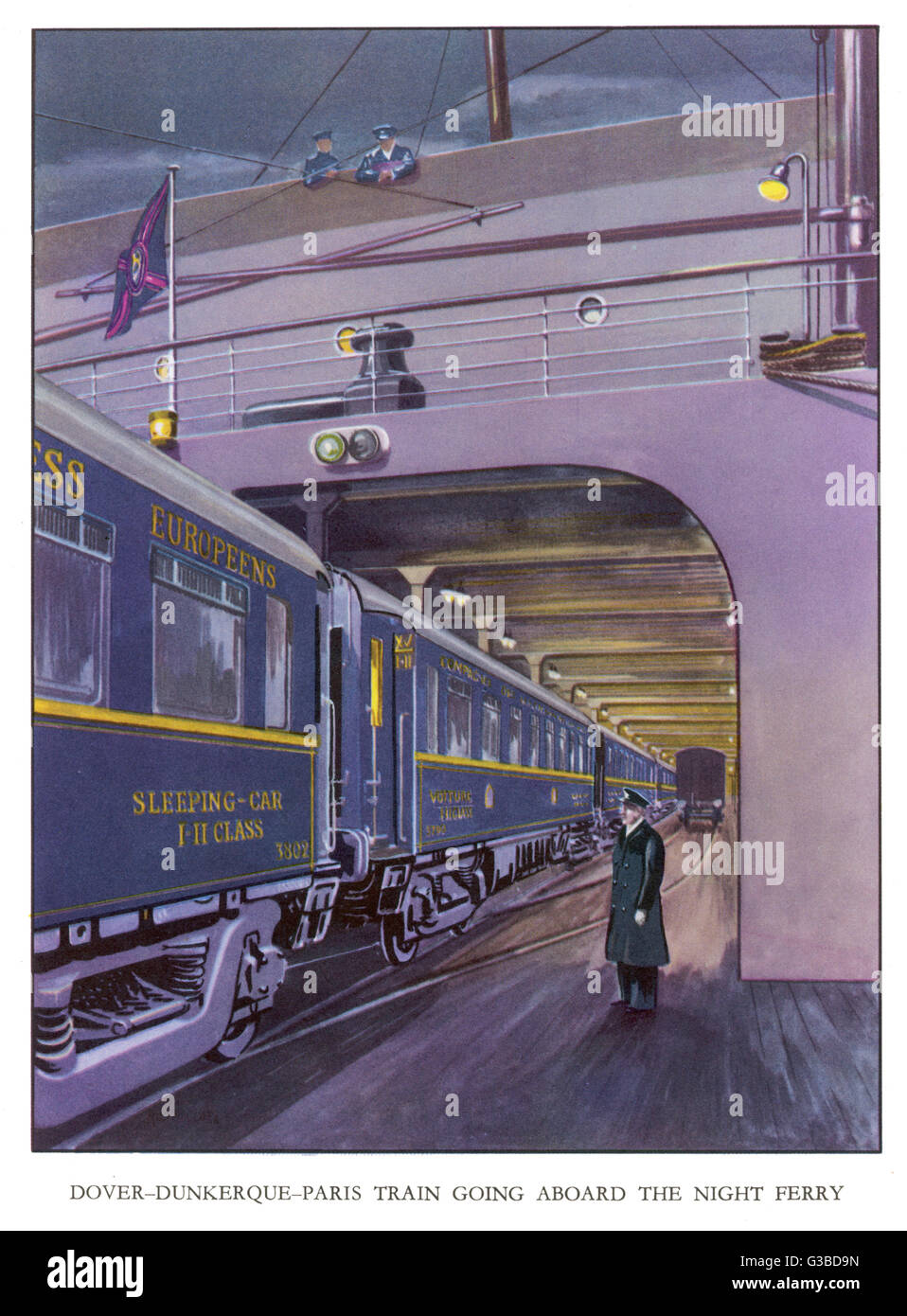 The Night Ferry runs between London and Paris, carried on shipboard ...