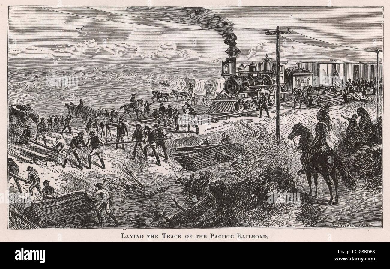 Native Americans watch with mixed feelings as the Union Pacific extends ...