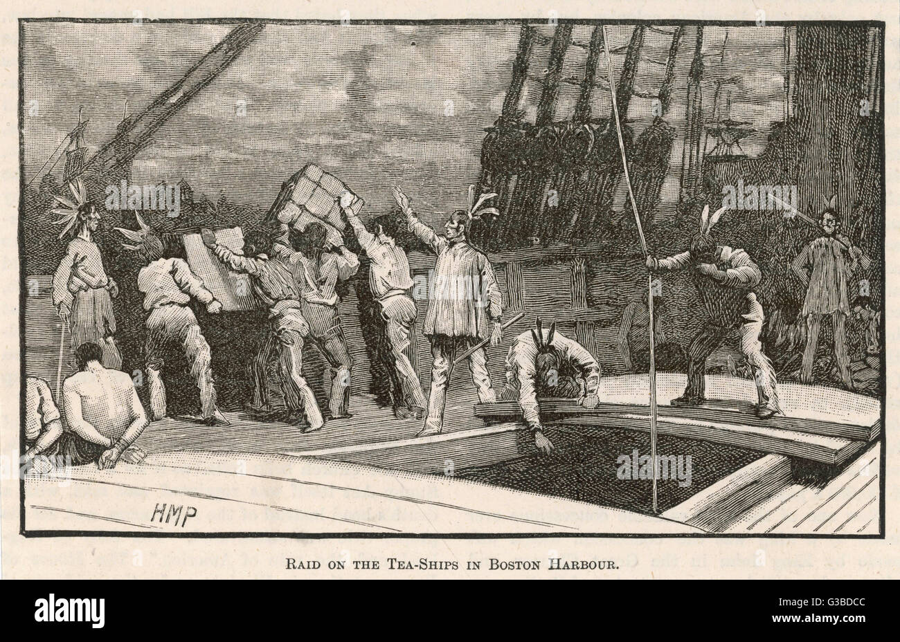 Boston tea party 1773 hi-res stock photography and images - Alamy
