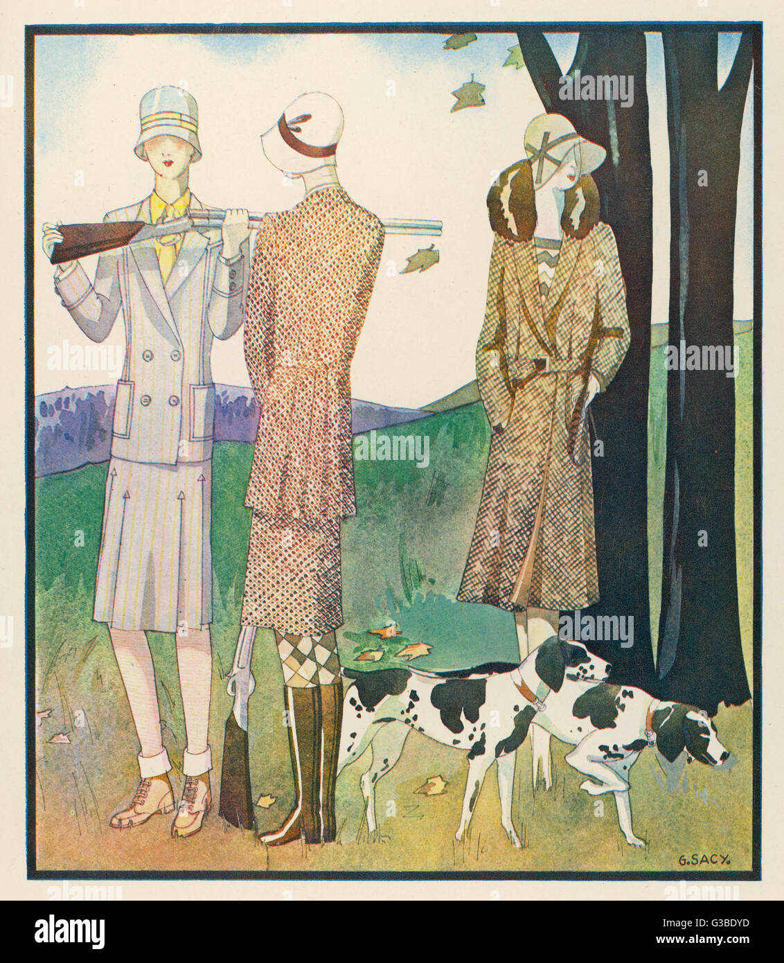 HUNTING DRESS 1929 Stock Photo - Alamy