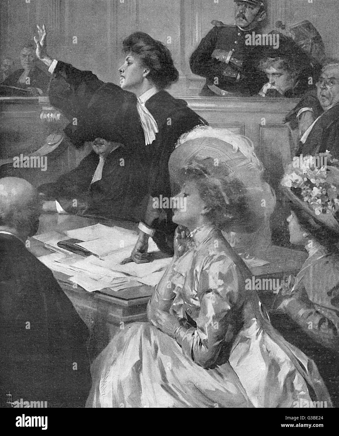 French Woman Barrister's Impassioned Appeal 1908 Stock Photo - Alamy