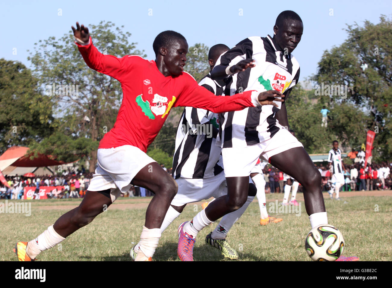 Uganda school players in action during the Uganda Copa Coca-Cola ...