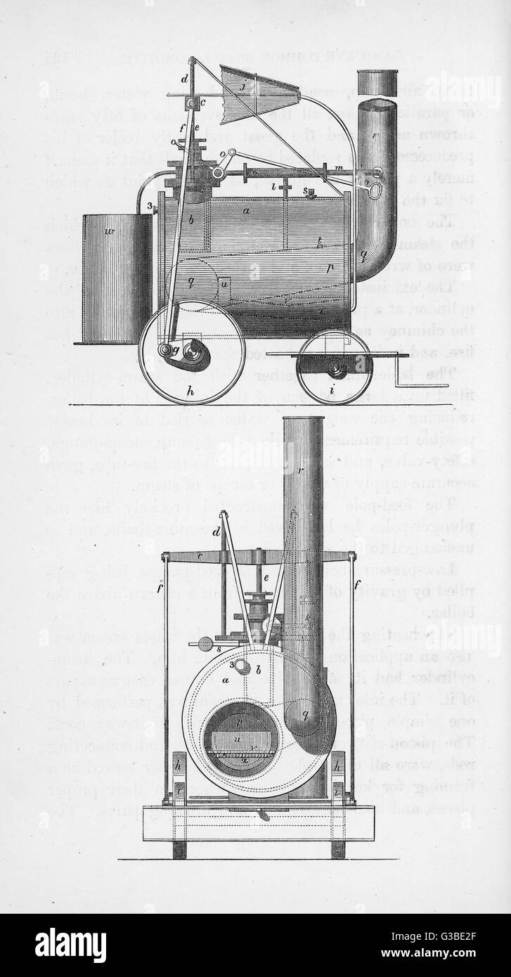 Trevithick steam carriage Black and White Stock Photos & Images - Alamy