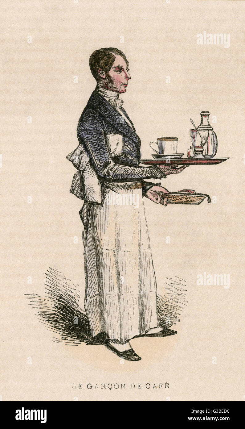 French waiter tray hi-res stock photography and images - Alamy