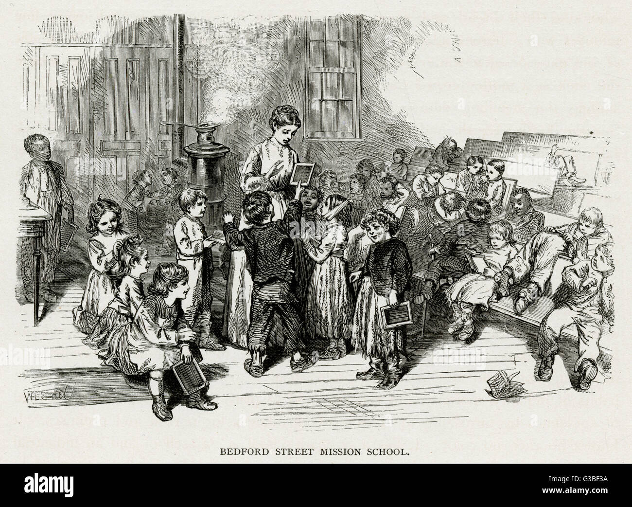 USA MISSION SCHOOL 1875 Stock Photo - Alamy