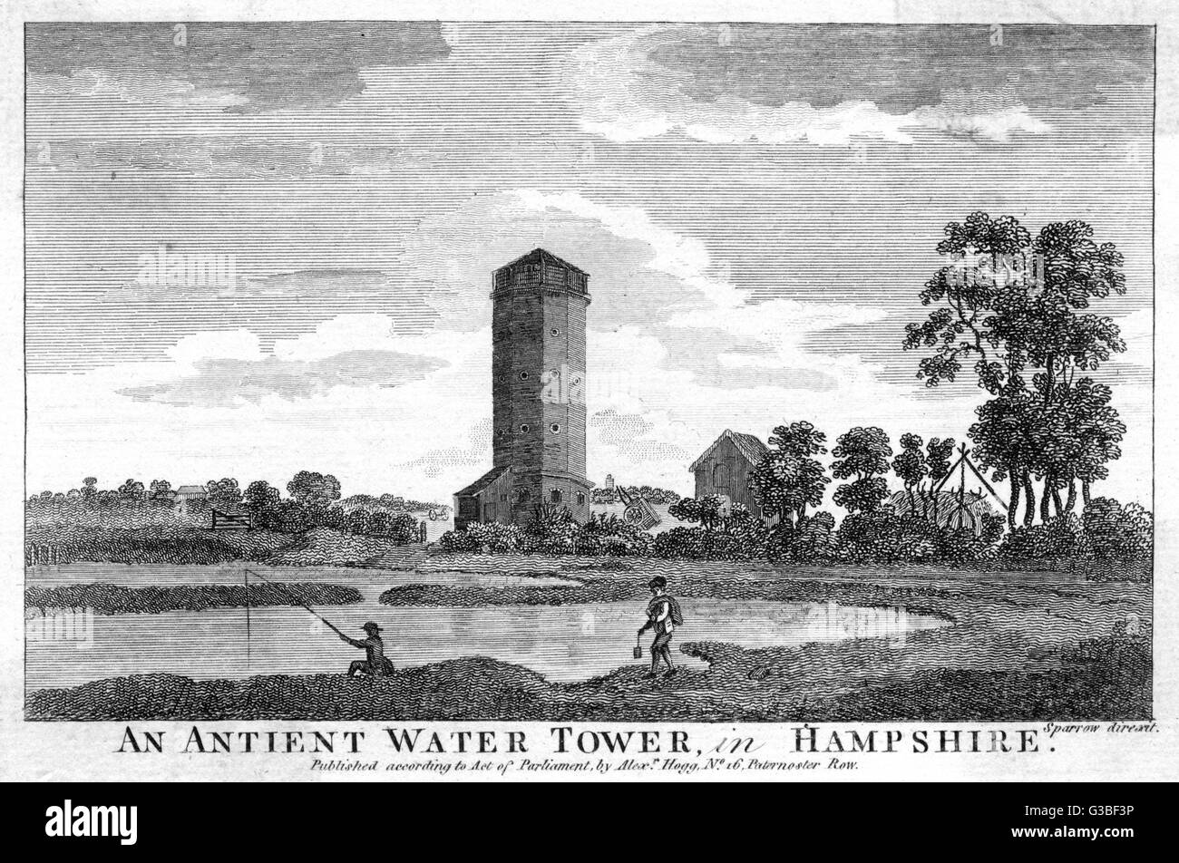 Water tower for community Black and White Stock Photos & Images - Alamy