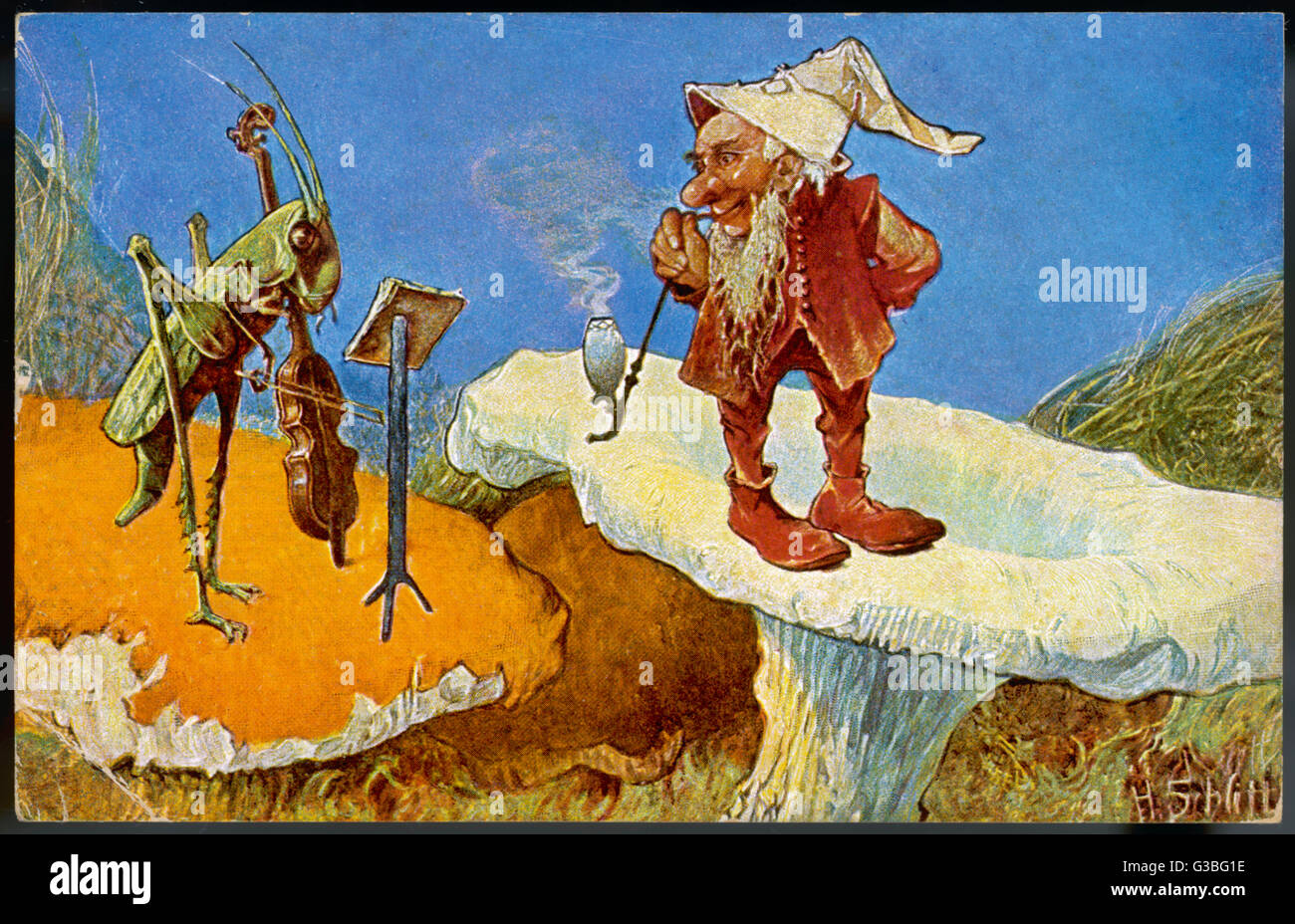 MUSICAL CRICKET, GNOME Stock Photo - Alamy
