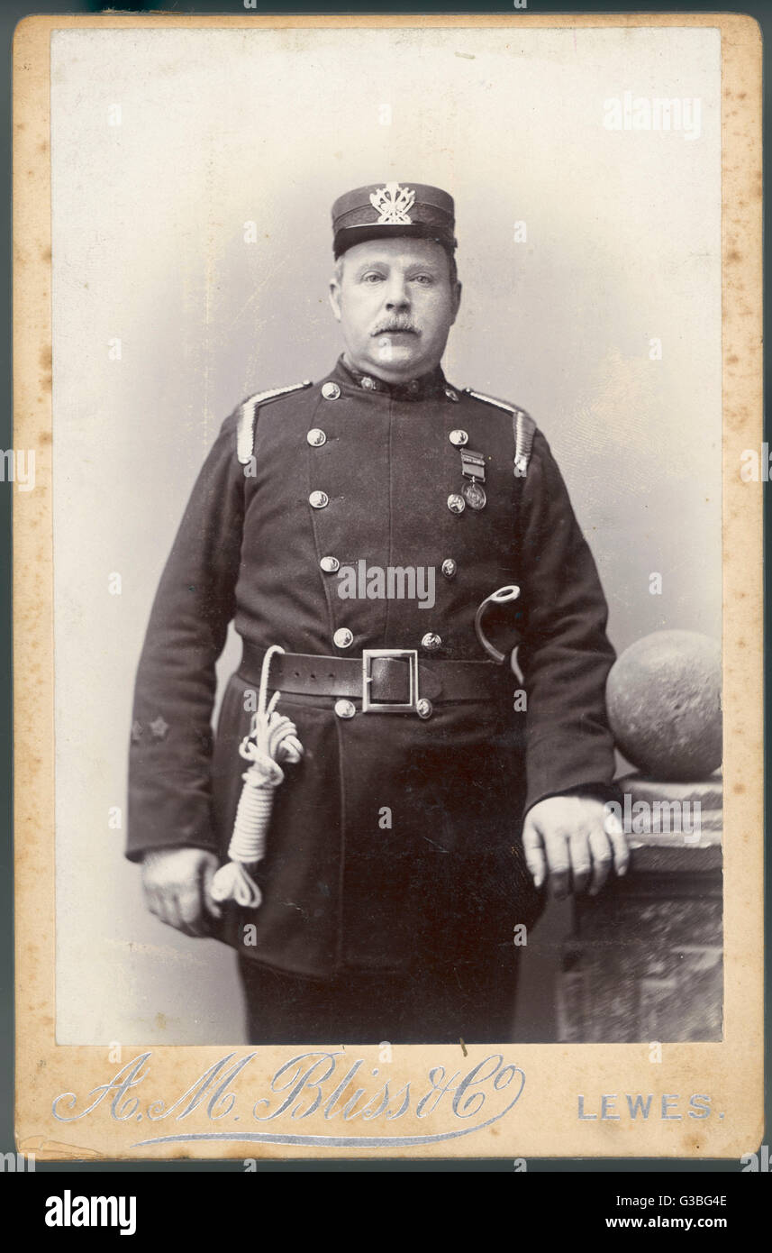 FIREMAN/LEWES CIRCA 1890 Stock Photo - Alamy
