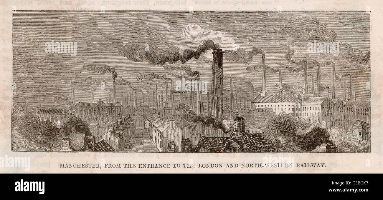 A view of manchester 1870 hi-res stock photography and images - Alamy