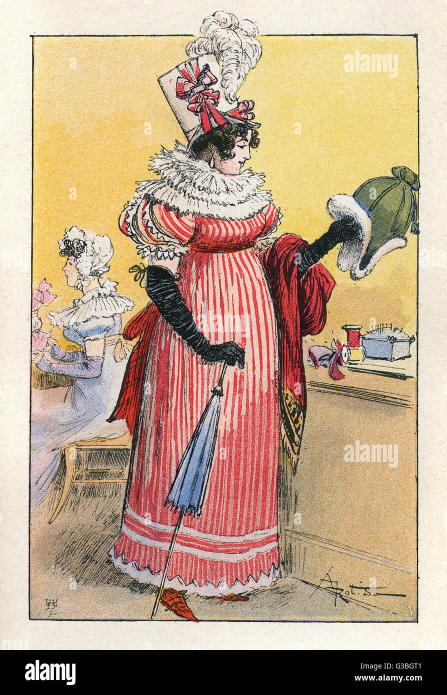 Gown of 1810 - Robida Stock Photo - Alamy