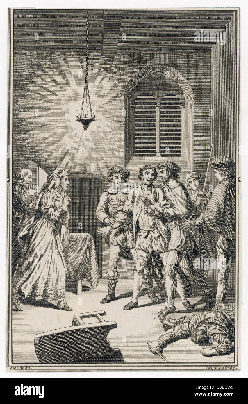 Roger Mortimer is captured in Nottingham Castle while Queen Isabella ...