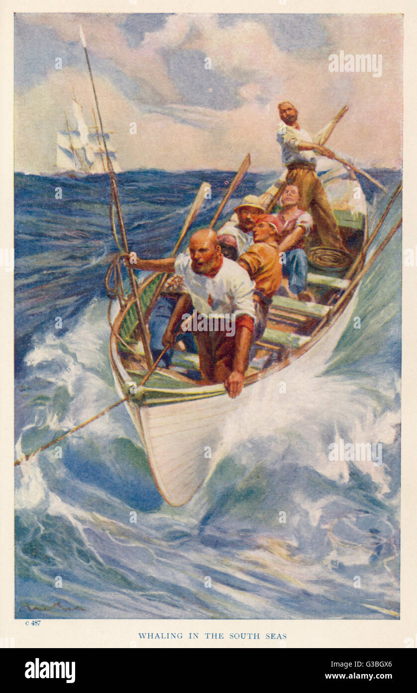 WHALING IN THE PACIFIC Stock Photo - Alamy