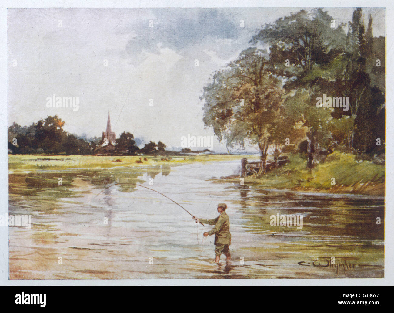Trout fishing on the itchen hi-res stock photography and images - Alamy