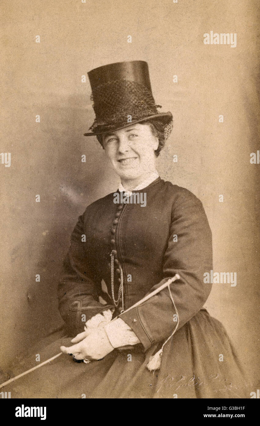 Victorian lady in riding gear Stock Photo - Alamy