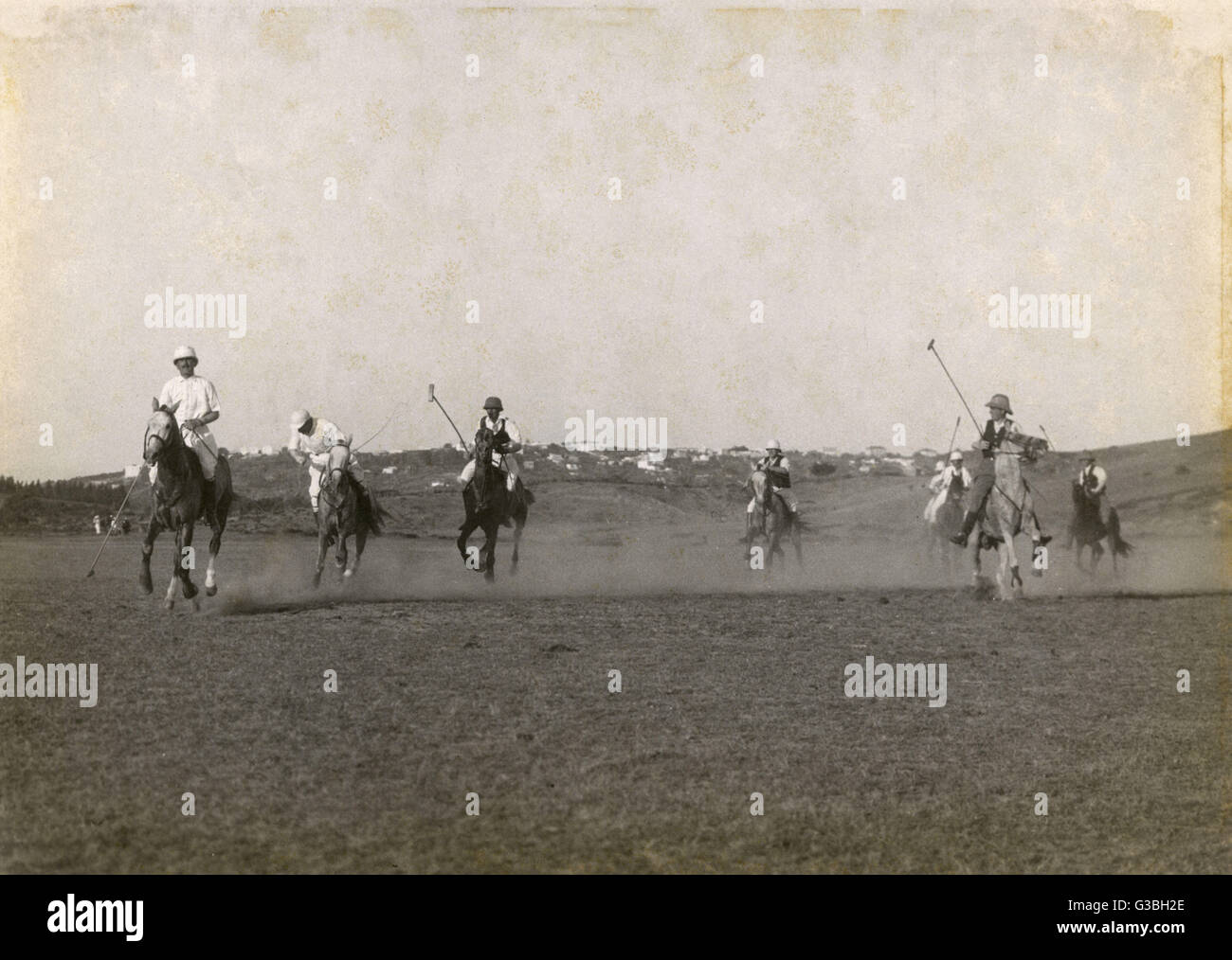 A match in progress, somewhere in India. Date: circa 1912 Stock Photo ...