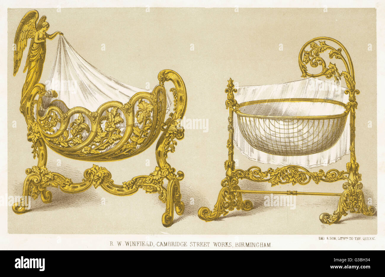TWO METAL CRADLES Stock Photo - Alamy