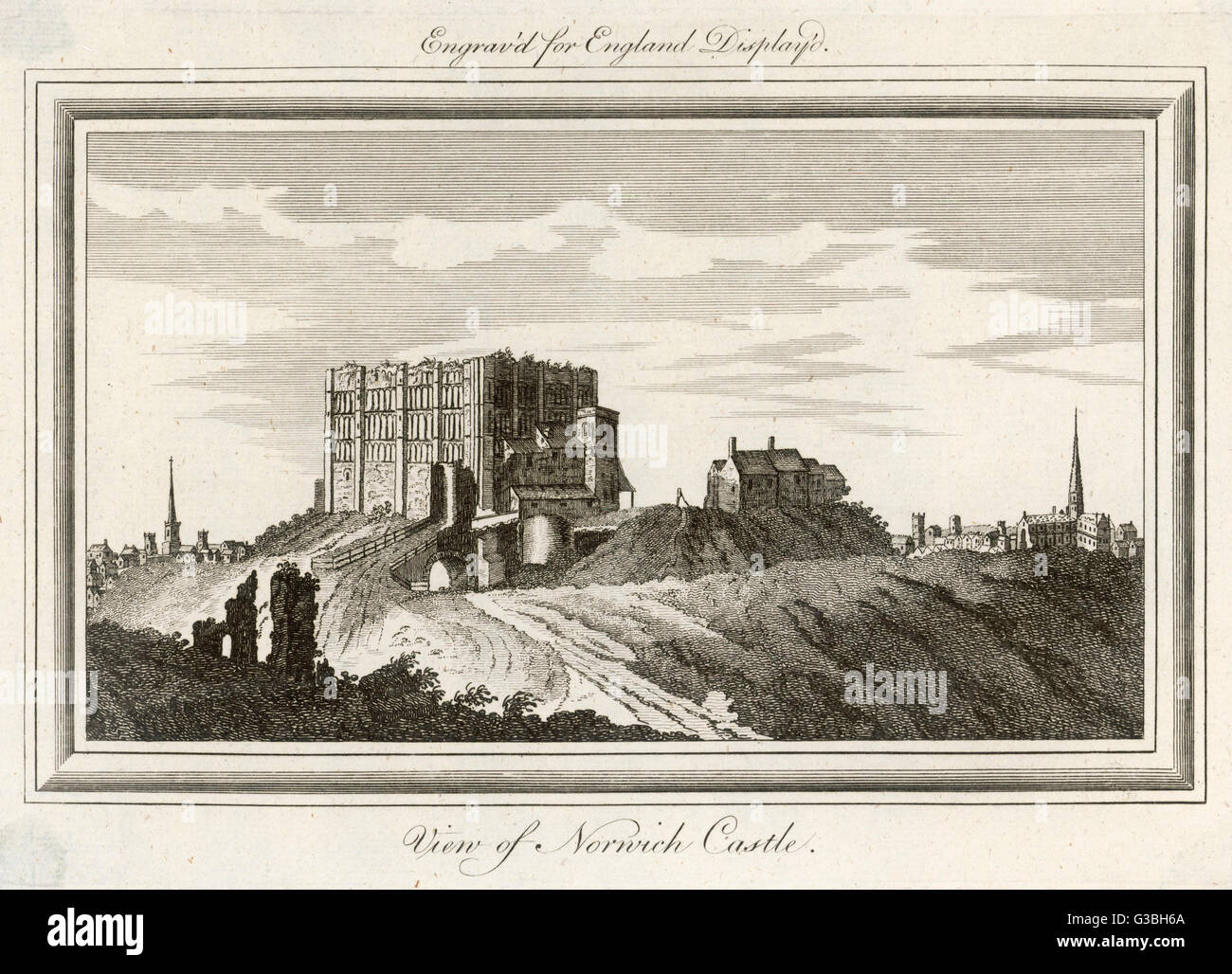 NORWICH CASTLE 1750 Stock Photo - Alamy