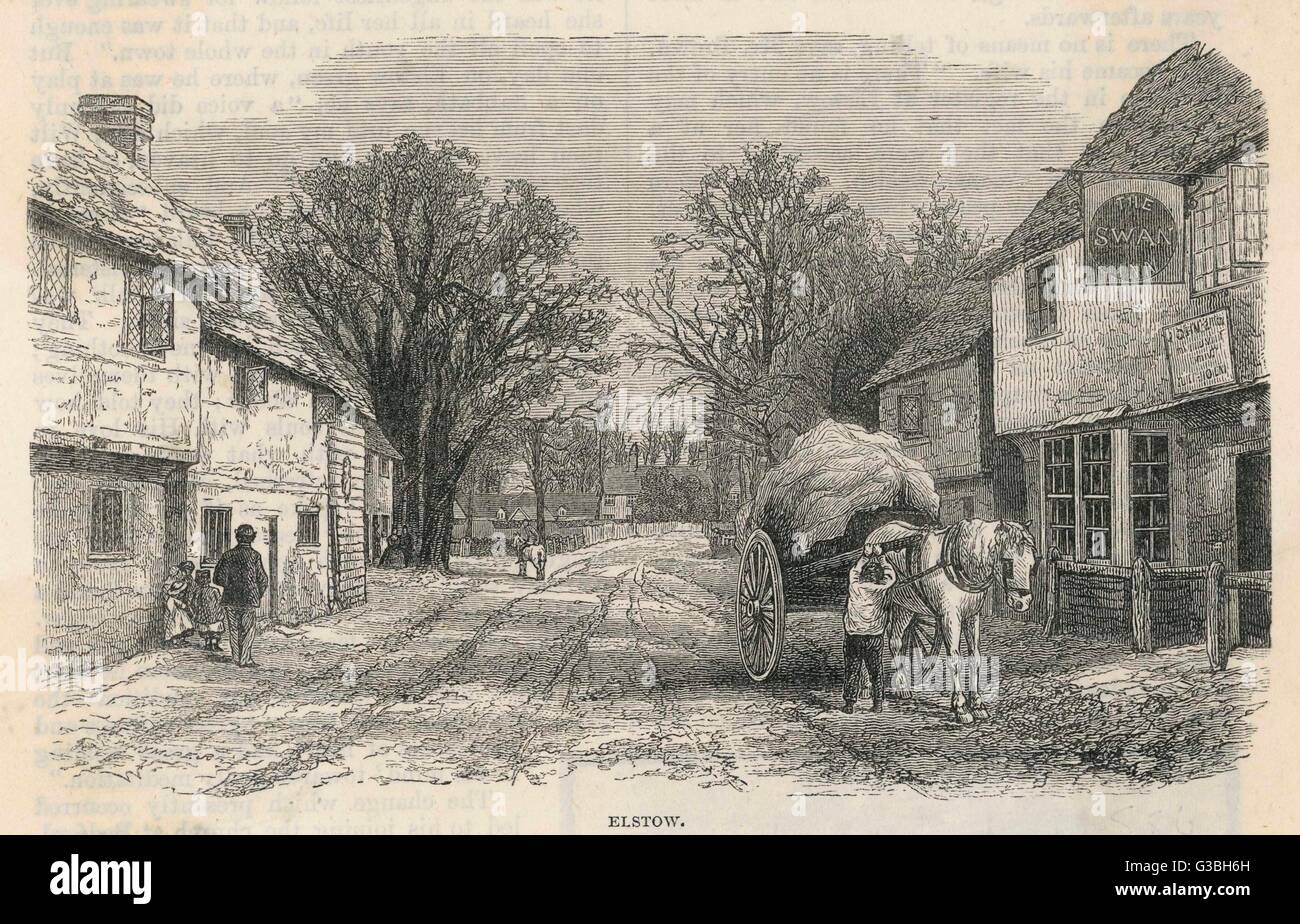 ELSTOW, VILLAGE STREET Stock Photo - Alamy