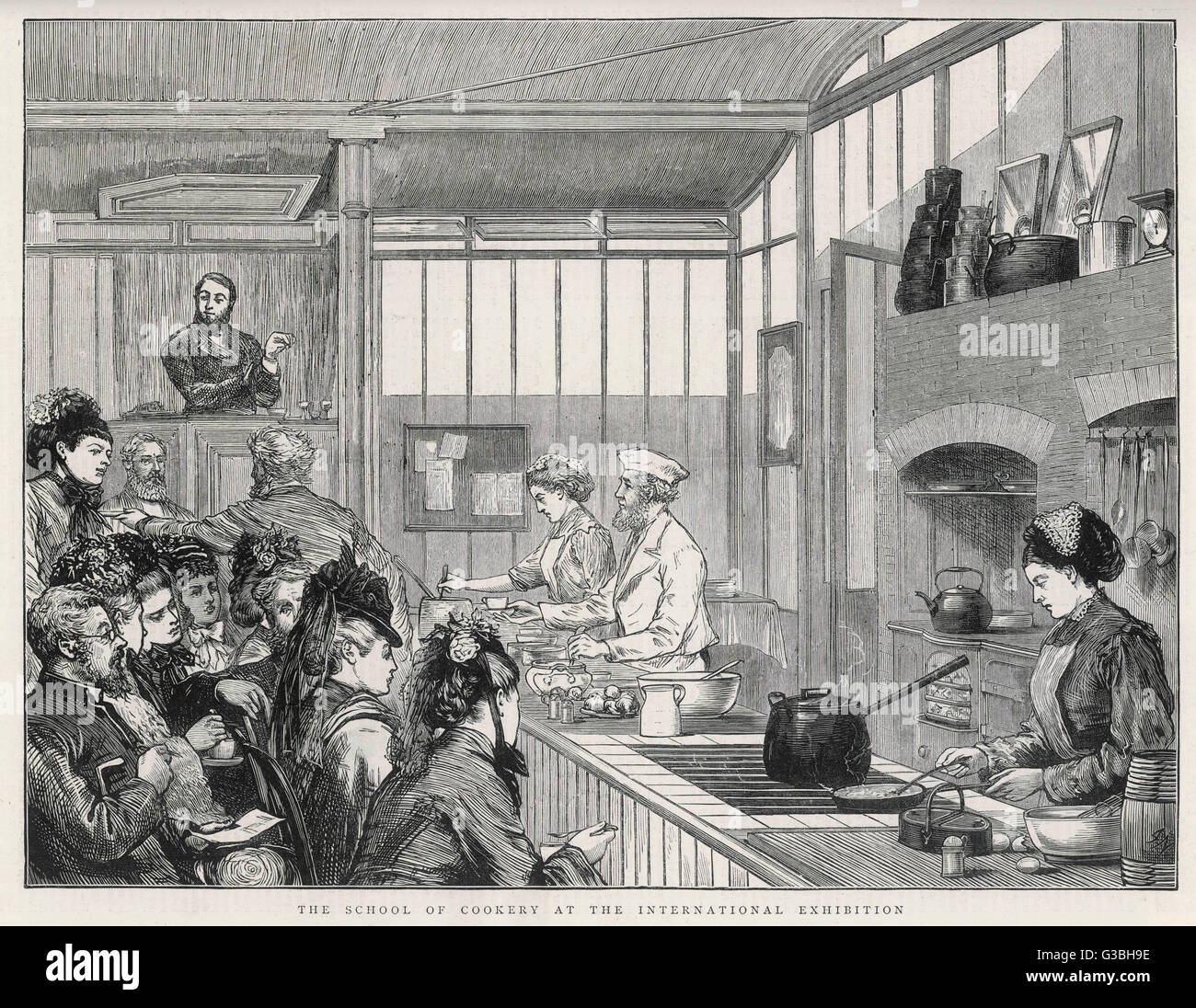 SCHOOL OF COOKERY 1873 Stock Photo - Alamy