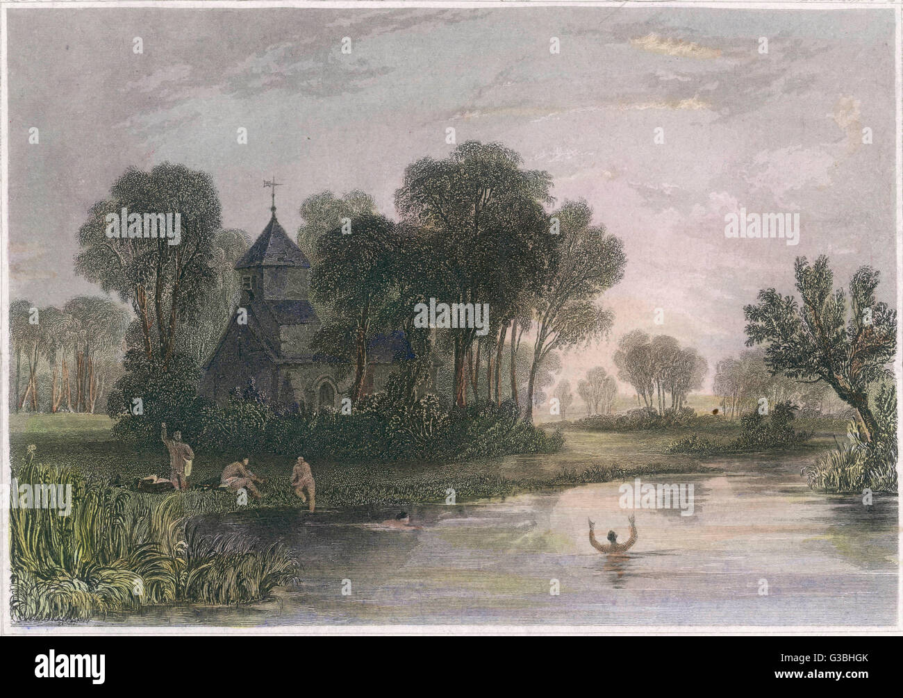 Swimmers in the thames near dorney church hi-res stock photography and ...