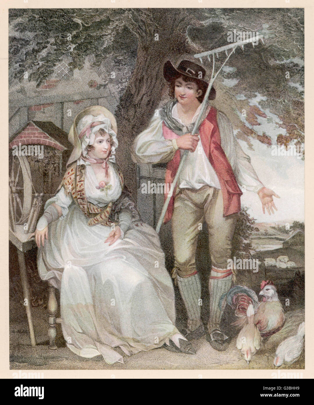 Farming Couple 1790 Stock Photo - Alamy