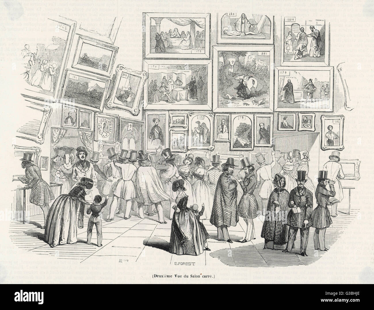 LOUVRE SALON 1843 Stock Photo - Alamy